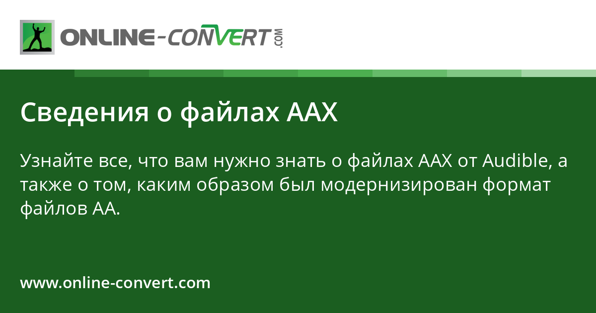 Сведения о файлах AAX