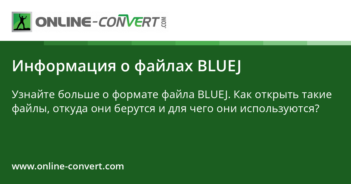 Информация о файлах BLUEJ